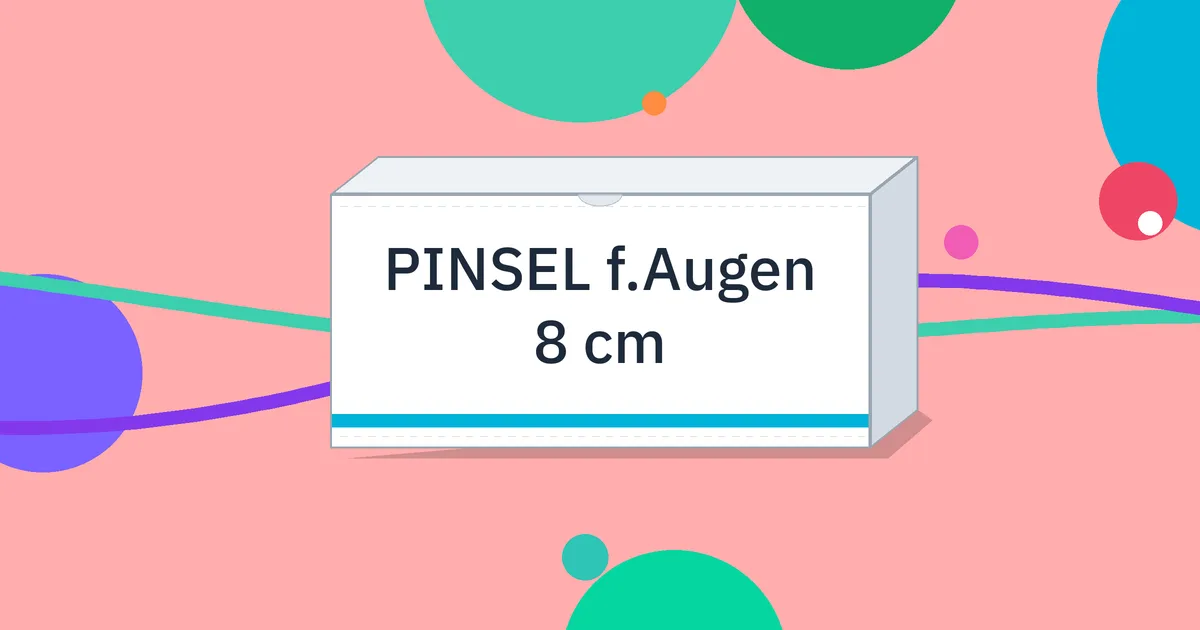 Symbolbild: Packung mit der Aufschrift PINSEL f.Augen 8 cm (PZN 01734916) – Verfügbarkeit und Bezug in Apotheken in Frankfurt am Main