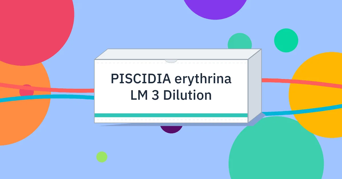 Symbolbild: Packung mit der Aufschrift PISCIDIA erythrina LM 3 Dilution (PZN 13645661) – Verfügbarkeit und Bezug in Apotheken in Frankfurt am Main