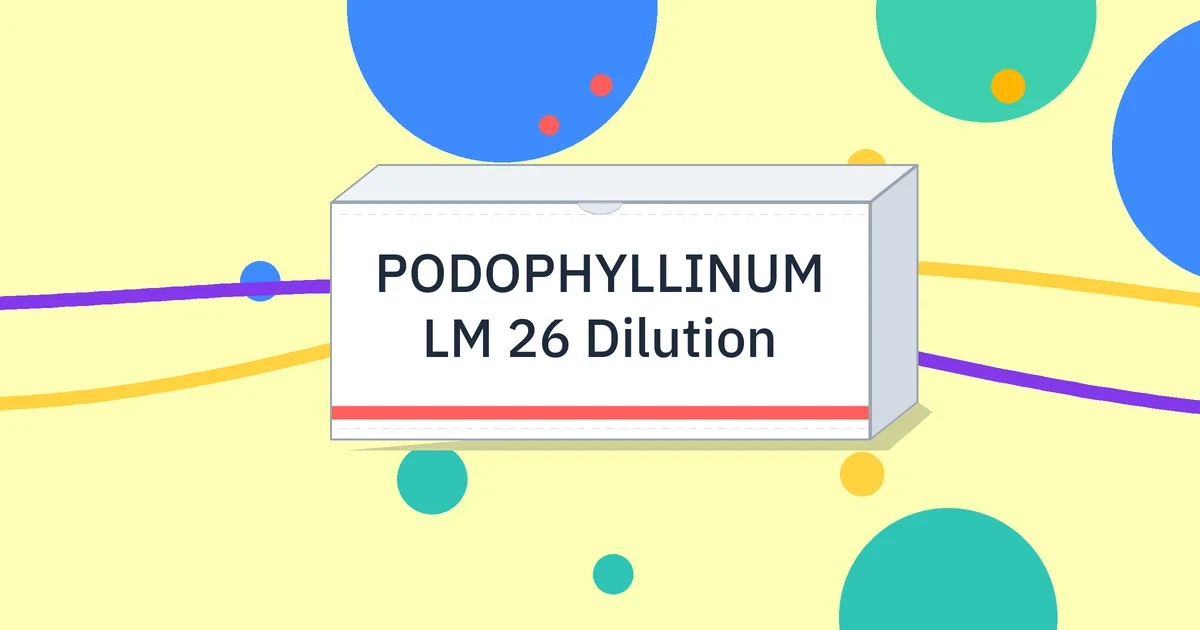 Symbolbild: Packung mit der Aufschrift PODOPHYLLINUM LM 26 Dilution (PZN 13661163) – Verfügbarkeit und Bezug in Apotheken in Frankfurt am Main