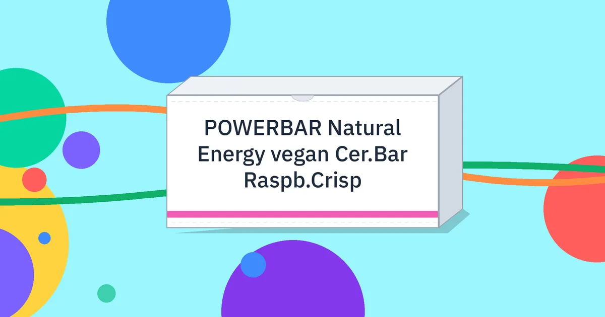 Symbolbild: Packung mit der Aufschrift POWERBAR Natural Energy vegan Cer.Bar Raspb.Crisp (PZN 12395506) – Verfügbarkeit und Bezug in Apotheken in Frankfurt am Main