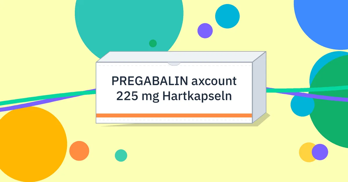 Symbolbild: Packung mit der Aufschrift PREGABALIN axcount 225 mg Hartkapseln (PZN 16360746) – Verfügbarkeit und Bezug in Apotheken in Frankfurt am Main