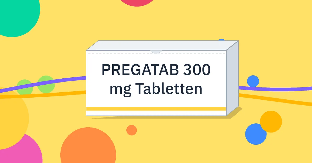 Symbolbild: Packung mit der Aufschrift PREGATAB 300 mg Tabletten (PZN 14135850) – Verfügbarkeit und Bezug in Apotheken in Frankfurt am Main