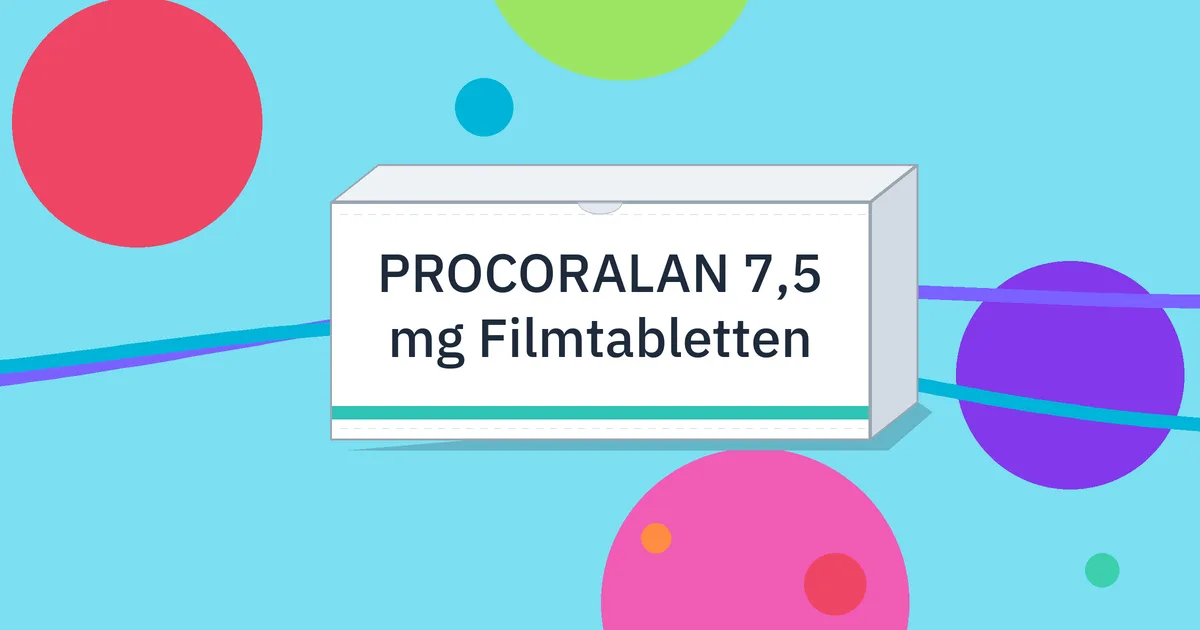 Symbolbild: Packung mit der Aufschrift PROCORALAN 7,5 mg Filmtabletten (PZN 10004826) – Verfügbarkeit und Bezug in Apotheken in Frankfurt am Main
