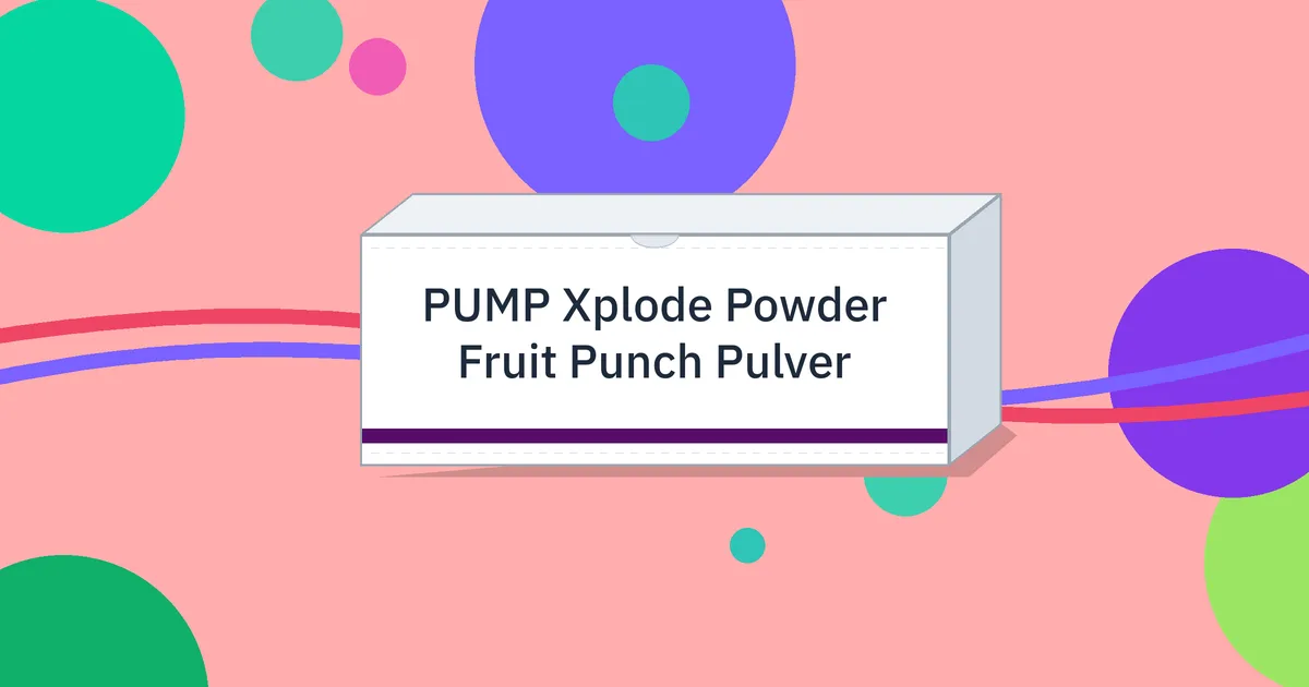 Symbolbild: Packung mit der Aufschrift PUMP Xplode Powder Fruit Punch Pulver (PZN 18734978) – Verfügbarkeit und Bezug in Apotheken in Frankfurt am Main