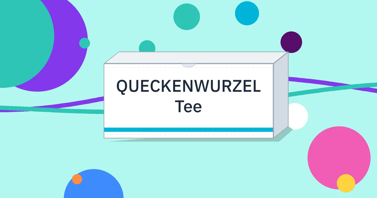 Symbolbild: Packung mit der Aufschrift QUECKENWURZEL Tee (PZN 18301222) – Verfügbarkeit und Bezug in Apotheken in Frankfurt am Main