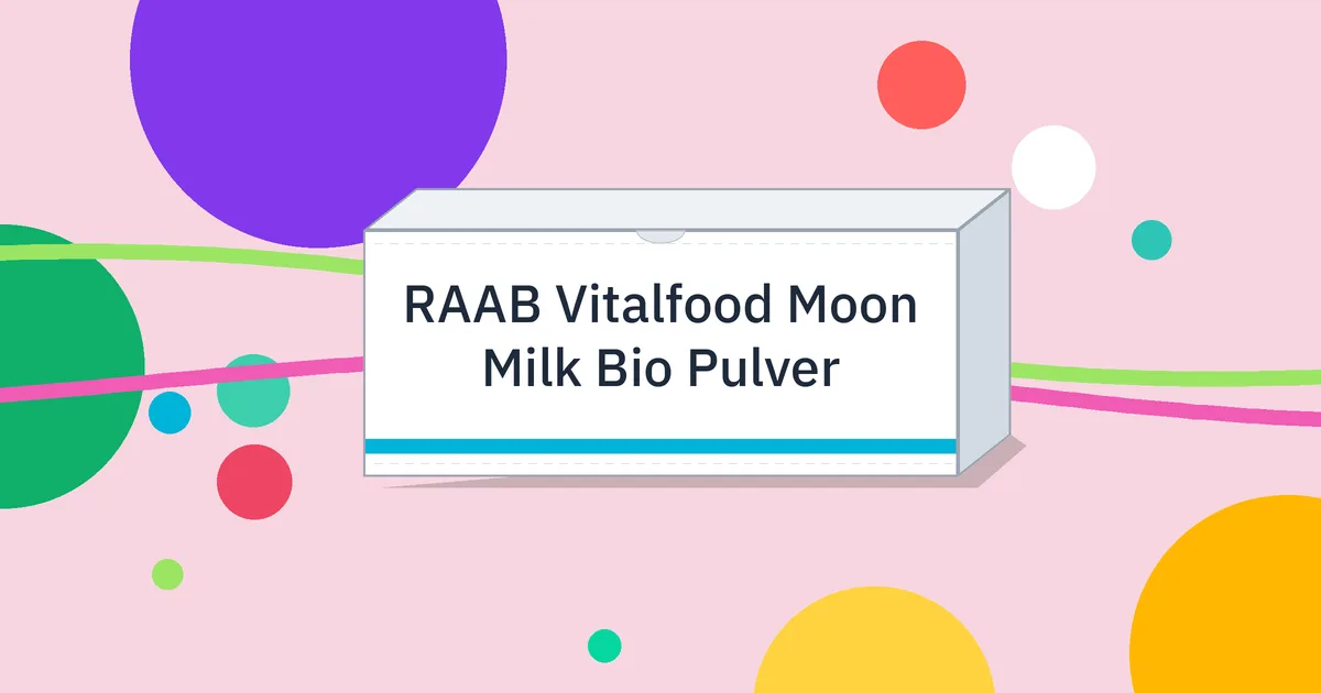 Symbolbild: Packung mit der Aufschrift RAAB Vitalfood Moon Milk Bio Pulver (PZN 19305469) – Verfügbarkeit und Bezug in Apotheken in Frankfurt am Main