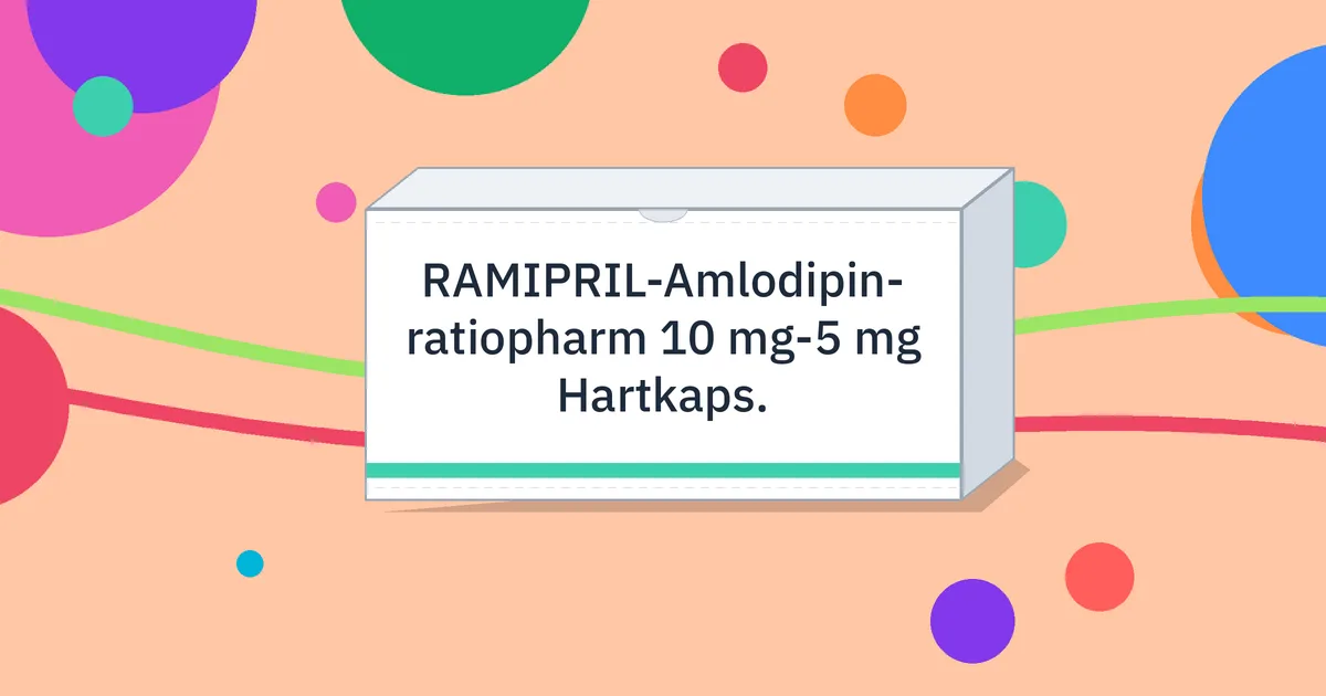 Symbolbild: Packung mit der Aufschrift RAMIPRIL-Amlodipin-ratiopharm 10 mg-5 mg Hartkaps. (PZN 13752813) – Verfügbarkeit und Bezug in Apotheken in Frankfurt am Main