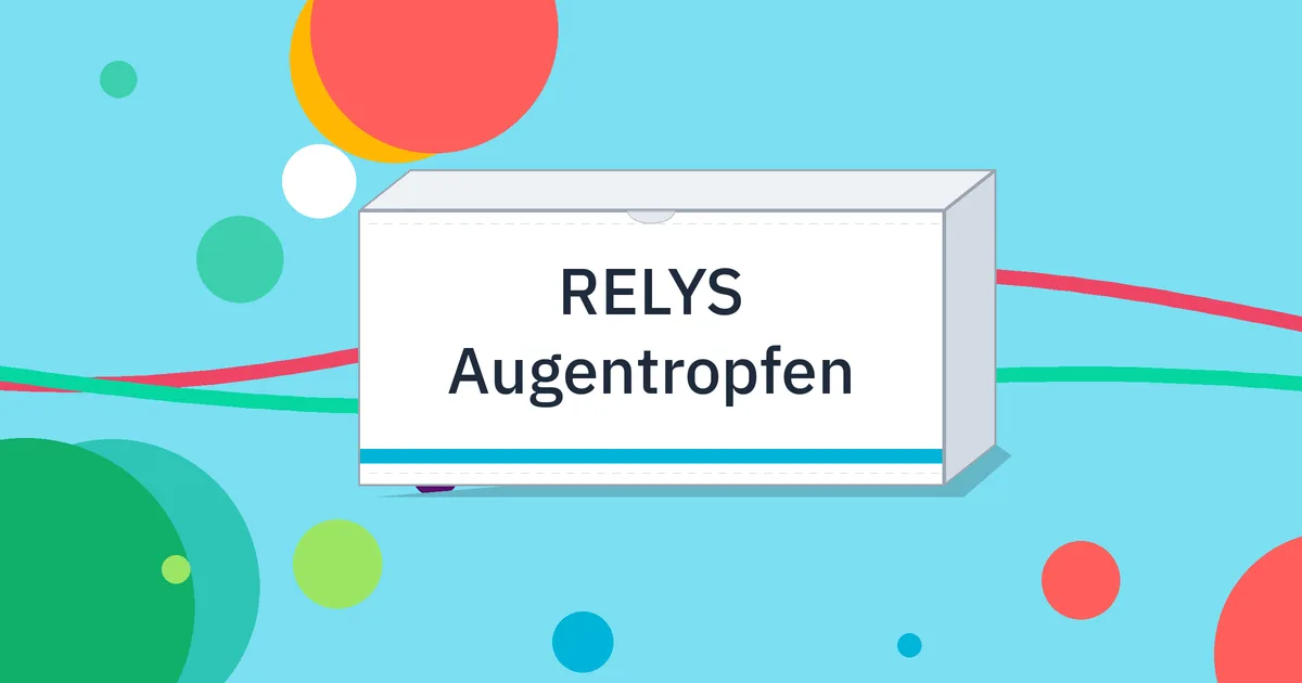 Symbolbild: Packung mit der Aufschrift RELYS Augentropfen (PZN 19647431) – Verfügbarkeit und Bezug in Apotheken in Frankfurt am Main