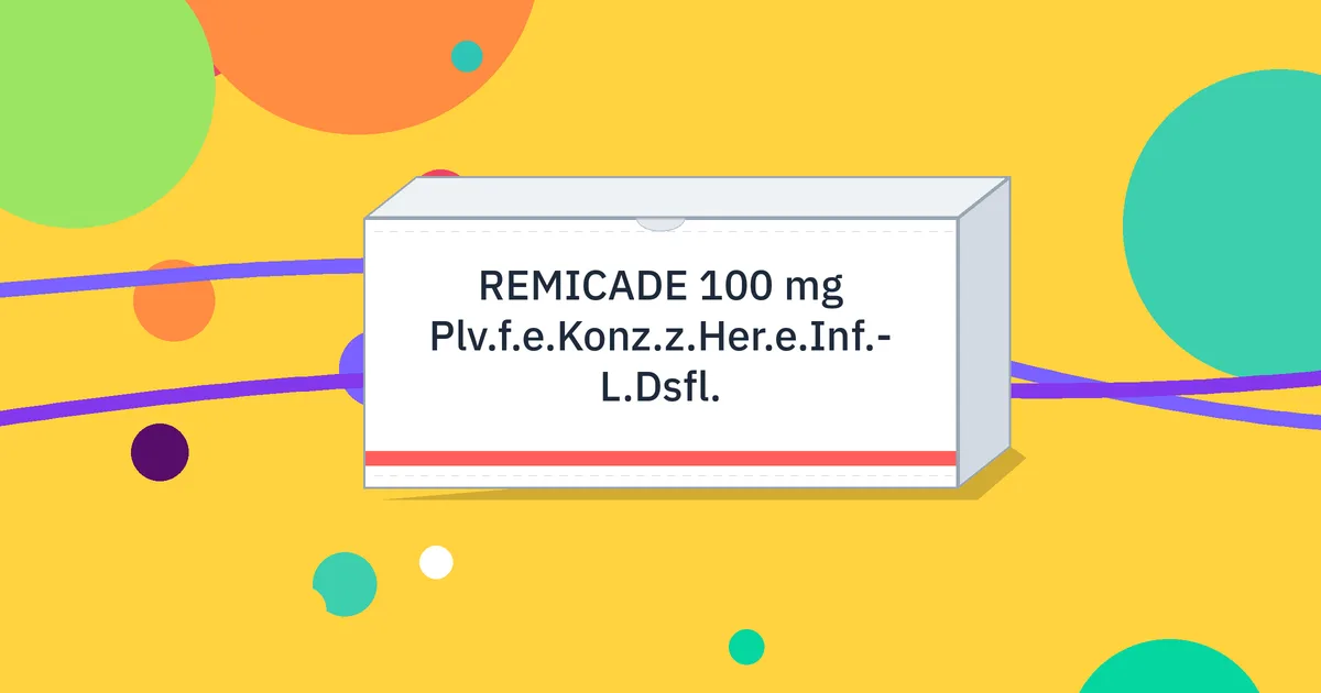 Symbolbild: Packung mit der Aufschrift REMICADE 100 mg Plv.f.e.Konz.z.Her.e.Inf.-L.Dsfl. (PZN 15390076) – Verfügbarkeit und Bezug in Apotheken in Frankfurt am Main