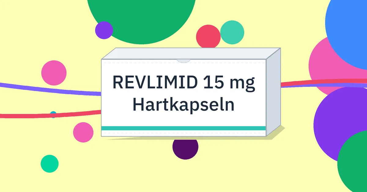 Symbolbild: Packung mit der Aufschrift REVLIMID 15 mg Hartkapseln (PZN 01875278) – Verfügbarkeit und Bezug in Apotheken in Frankfurt am Main