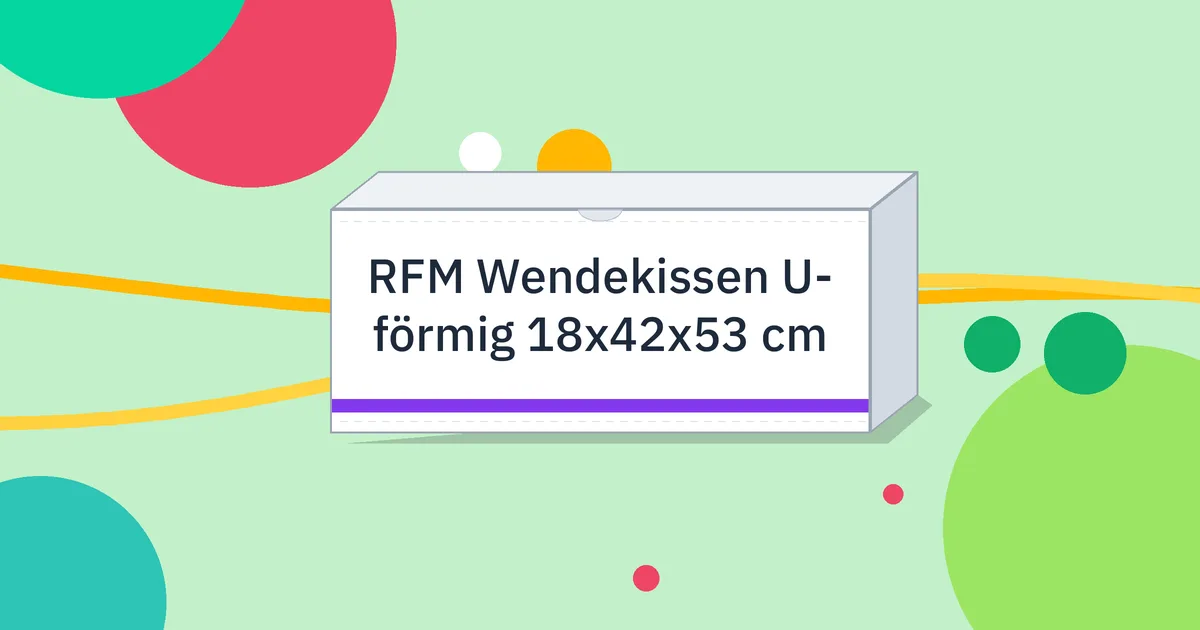 Symbolbild: Packung mit der Aufschrift RFM Wendekissen U-förmig 18x42x53 cm (PZN 19525656) – Verfügbarkeit und Bezug in Apotheken in Frankfurt am Main