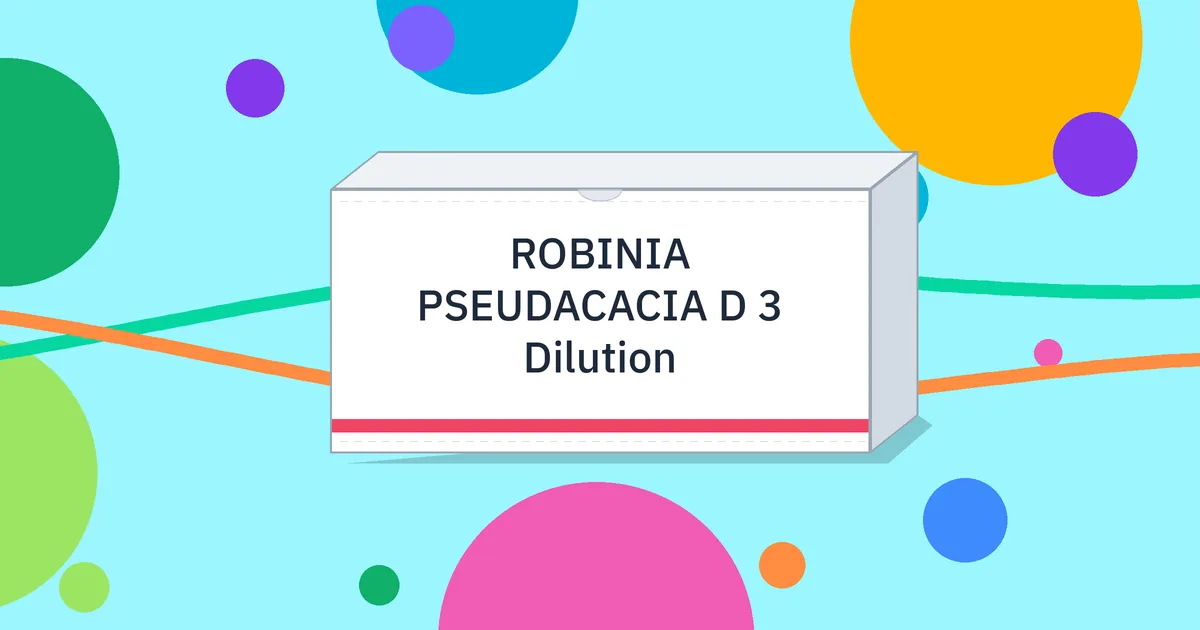 Symbolbild: Packung mit der Aufschrift ROBINIA PSEUDACACIA D 3 Dilution (PZN 00546839) – Verfügbarkeit und Bezug in Apotheken in Frankfurt am Main