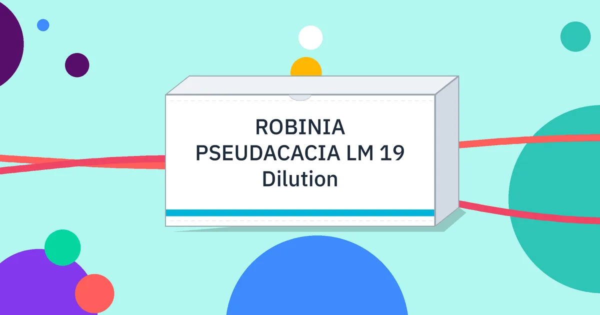 Symbolbild: Packung mit der Aufschrift ROBINIA PSEUDACACIA LM 19 Dilution (PZN 13054954) – Verfügbarkeit und Bezug in Apotheken in Frankfurt am Main