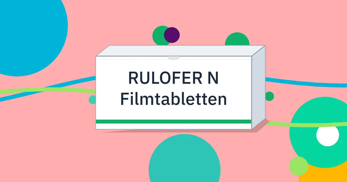 Symbolbild: Packung mit der Aufschrift RULOFER N Filmtabletten (PZN 04996404) – Verfügbarkeit und Bezug in Apotheken in Frankfurt am Main