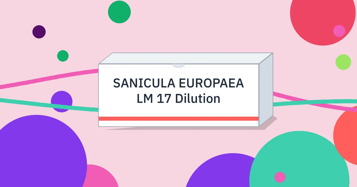 Symbolbild: Packung mit der Aufschrift SANICULA EUROPAEA LM 17 Dilution (PZN 13182221) – Verfügbarkeit und Bezug in Apotheken in Frankfurt am Main