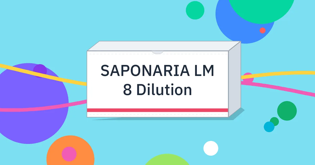 Symbolbild: Packung mit der Aufschrift SAPONARIA LM 8 Dilution (PZN 13686186) – Verfügbarkeit und Bezug in Apotheken in Frankfurt am Main