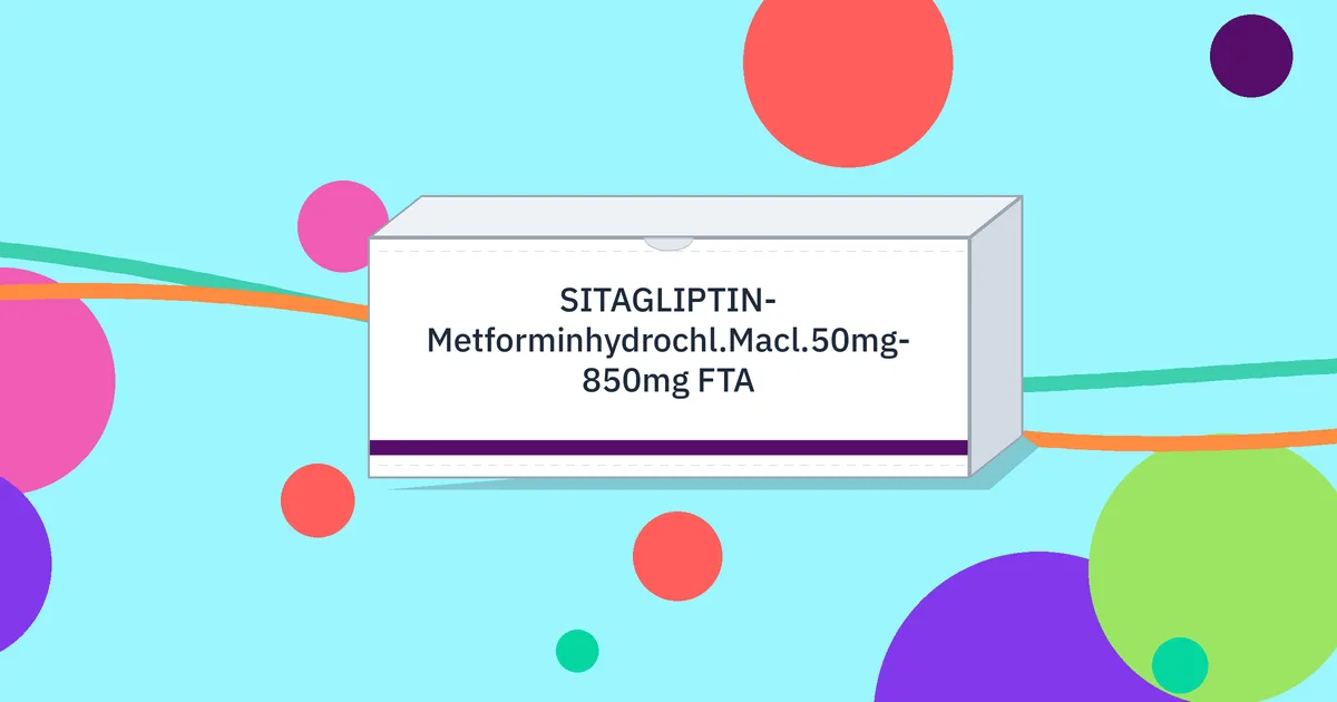 Symbolbild: Packung mit der Aufschrift SITAGLIPTIN-Metforminhydrochl.Macl.50mg-850mg FTA (PZN 20163537) – Verfügbarkeit und Bezug in Apotheken in Frankfurt am Main