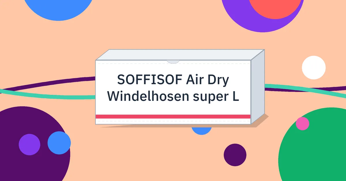 Symbolbild: Packung mit der Aufschrift SOFFISOF Air Dry Windelhosen super L (PZN 12566304) – Verfügbarkeit und Bezug in Apotheken in Frankfurt am Main