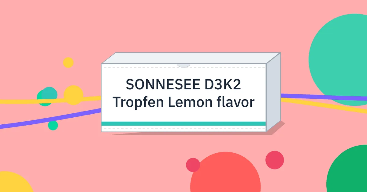 Symbolbild: Packung mit der Aufschrift SONNESEE D3K2 Tropfen Lemon flavor (PZN 19906648) – Verfügbarkeit und Bezug in Apotheken in Frankfurt am Main