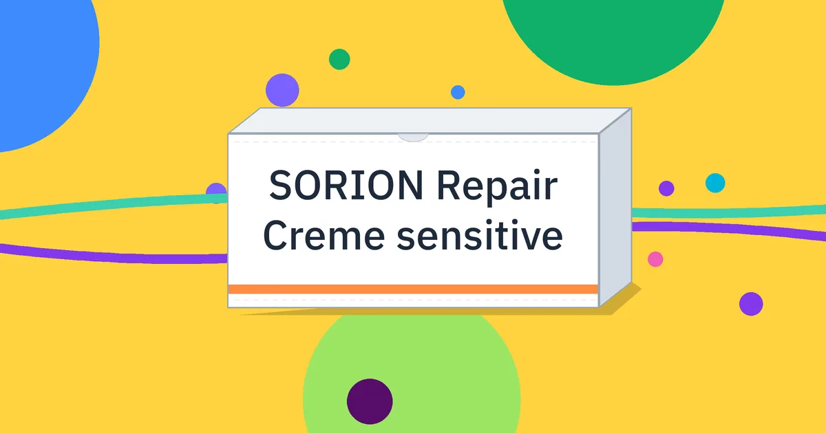 Symbolbild: Packung mit der Aufschrift SORION Repair Creme sensitive (PZN 16225592) – Verfügbarkeit und Bezug in Apotheken in Frankfurt am Main