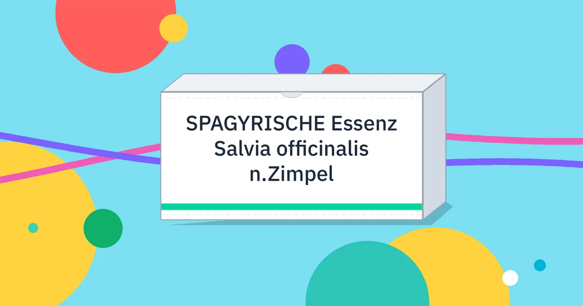 Symbolbild: Packung mit der Aufschrift SPAGYRISCHE Essenz Salvia officinalis n.Zimpel (PZN 00917738) – Verfügbarkeit und Bezug in Apotheken in Frankfurt am Main