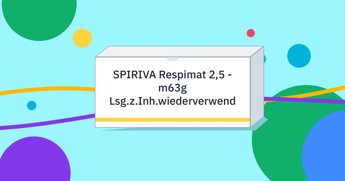 Symbolbild: Packung mit der Aufschrift SPIRIVA Respimat 2,5 -m63g Lsg.z.Inh.wiederverwend (PZN 16232215) – Verfügbarkeit und Bezug in Apotheken in Frankfurt am Main