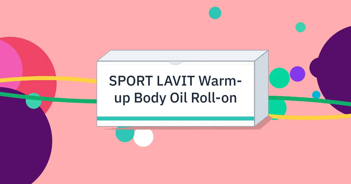 Symbolbild: Packung mit der Aufschrift SPORT LAVIT Warm-up Body Oil Roll-on (PZN 19262240) – Verfügbarkeit und Bezug in Apotheken in Frankfurt am Main