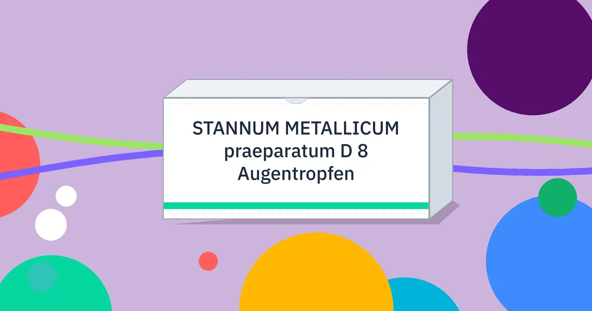 Symbolbild: Packung mit der Aufschrift STANNUM METALLICUM praeparatum D 8 Augentropfen (PZN 01573399) – Verfügbarkeit und Bezug in Apotheken in Frankfurt am Main