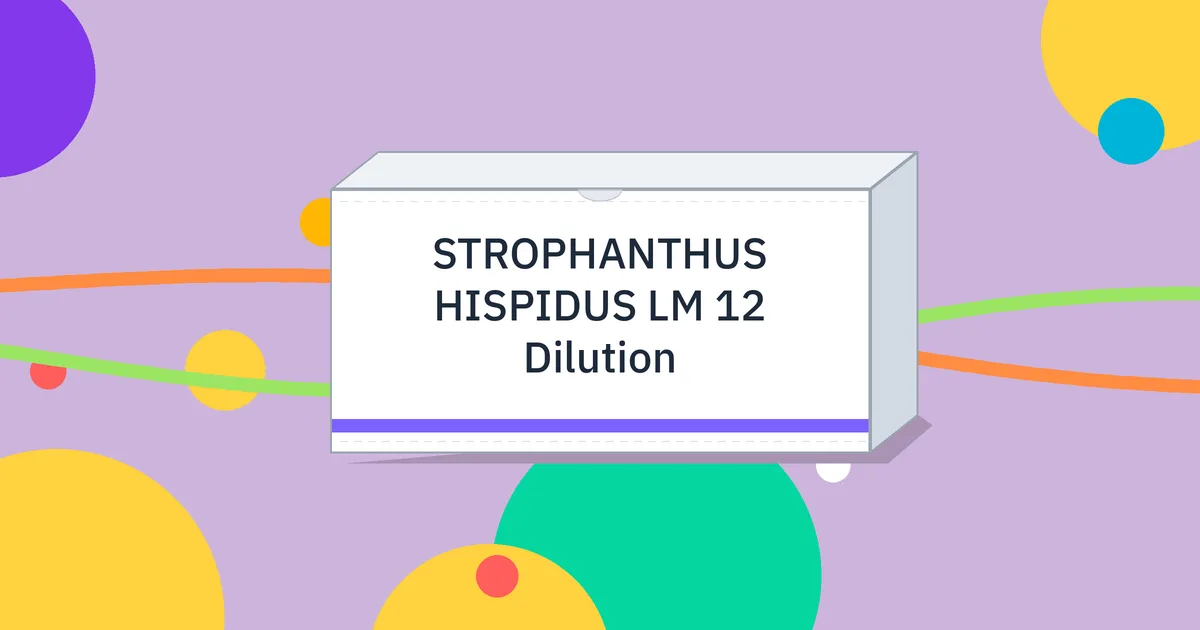 Symbolbild: Packung mit der Aufschrift STROPHANTHUS HISPIDUS LM 12 Dilution (PZN 13205330) – Verfügbarkeit und Bezug in Apotheken in Frankfurt am Main