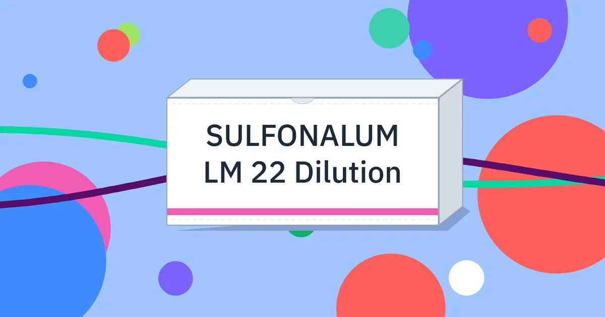 Symbolbild: Packung mit der Aufschrift SULFONALUM LM 22 Dilution (PZN 13209658) – Verfügbarkeit und Bezug in Apotheken in Frankfurt am Main