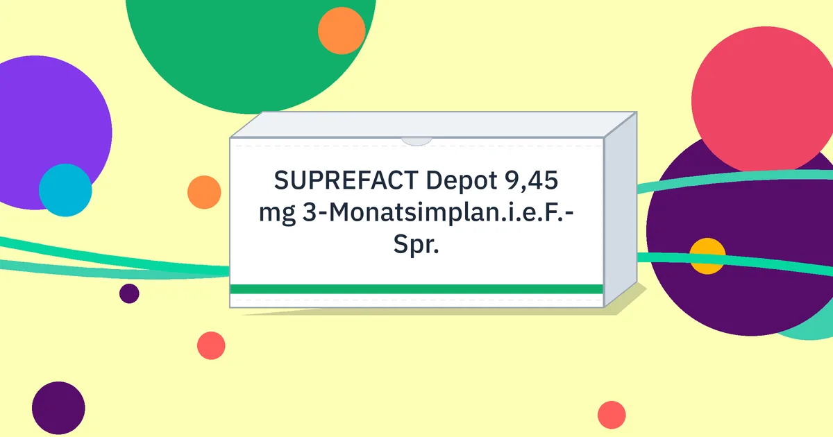 Symbolbild: Packung mit der Aufschrift SUPREFACT Depot 9,45 mg 3-Monatsimplan.i.e.F.-Spr. (PZN 17151743) – Verfügbarkeit und Bezug in Apotheken in Frankfurt am Main