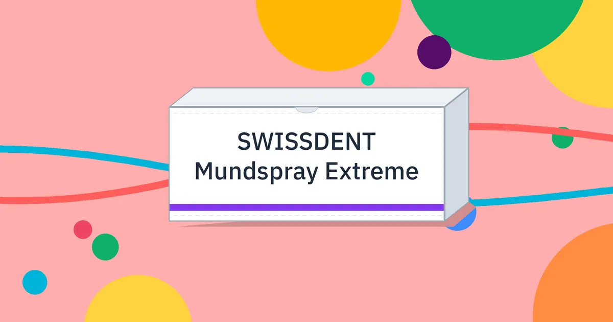 Symbolbild: Packung mit der Aufschrift SWISSDENT Mundspray Extreme (PZN 11847797) – Verfügbarkeit und Bezug in Apotheken in Frankfurt am Main