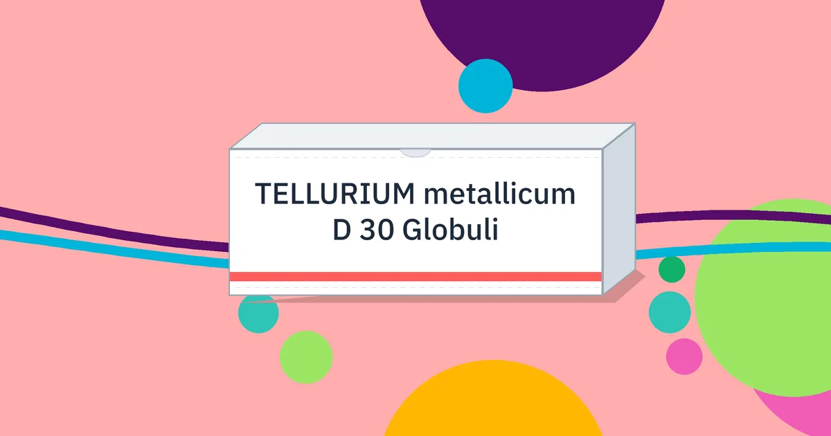 Symbolbild: Packung mit der Aufschrift TELLURIUM metallicum D 30 Globuli (PZN 04992180) – Verfügbarkeit und Bezug in Apotheken in Frankfurt am Main