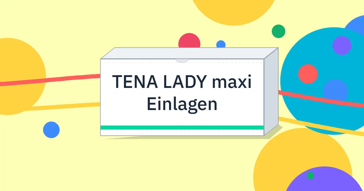 Symbolbild: Packung mit der Aufschrift TENA LADY maxi Einlagen (PZN 04121019) – Verfügbarkeit und Bezug in Apotheken in Frankfurt am Main