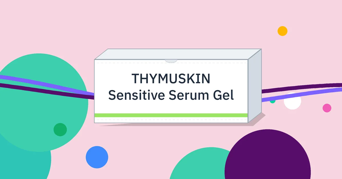 Symbolbild: Packung mit der Aufschrift THYMUSKIN Sensitive Serum Gel (PZN 19458782) – Verfügbarkeit und Bezug in Apotheken in Frankfurt am Main