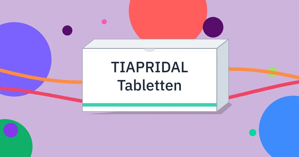 Symbolbild: Packung mit der Aufschrift TIAPRIDAL Tabletten (PZN 00673130) – Verfügbarkeit und Bezug in Apotheken in Frankfurt am Main