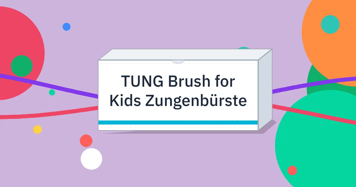 Symbolbild: Packung mit der Aufschrift TUNG Brush for Kids Zungenbürste (PZN 18450258) – Verfügbarkeit und Bezug in Apotheken in Frankfurt am Main