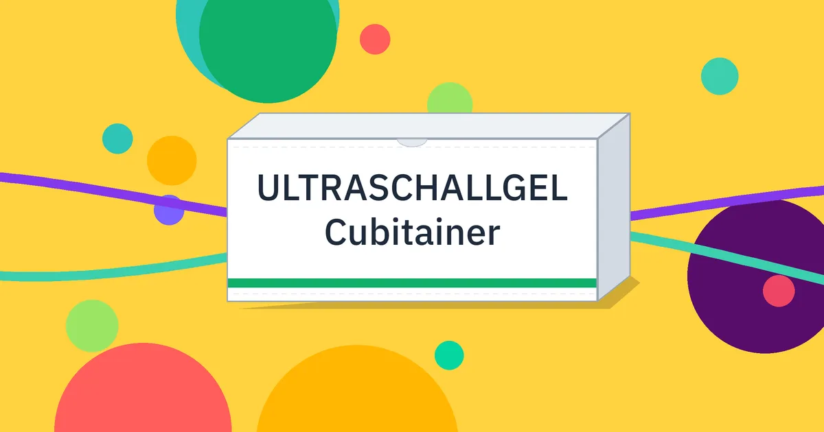 Symbolbild: Packung mit der Aufschrift ULTRASCHALLGEL Cubitainer (PZN 05399521) – Verfügbarkeit und Bezug in Apotheken in Frankfurt am Main