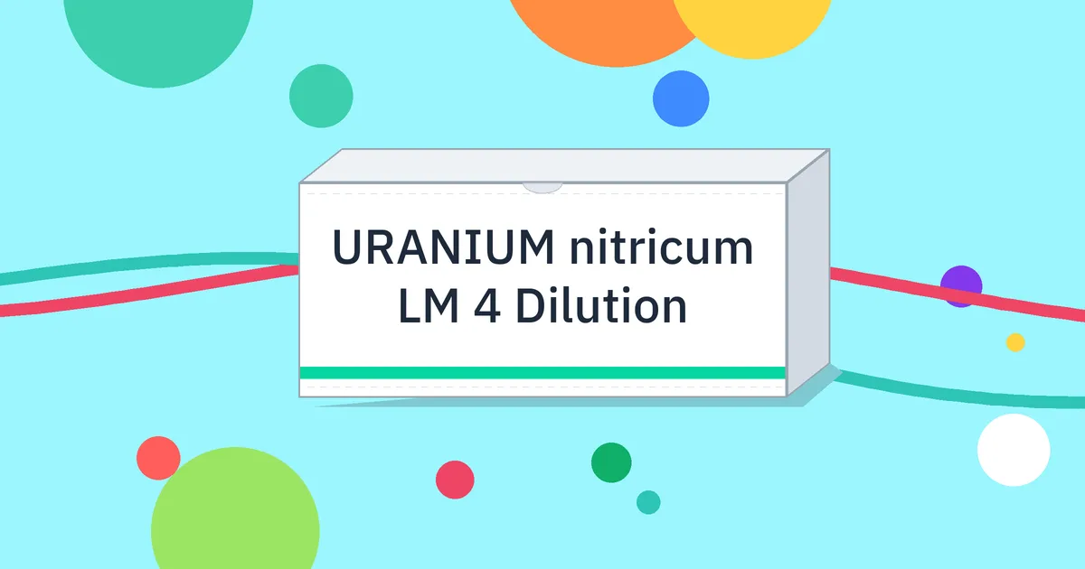 Symbolbild: Packung mit der Aufschrift URANIUM nitricum LM 4 Dilution (PZN 13256155) – Verfügbarkeit und Bezug in Apotheken in Frankfurt am Main