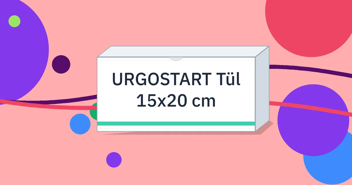 Symbolbild: Packung mit der Aufschrift URGOSTART Tül 15x20 cm (PZN 09722806) – Verfügbarkeit und Bezug in Apotheken in Frankfurt am Main