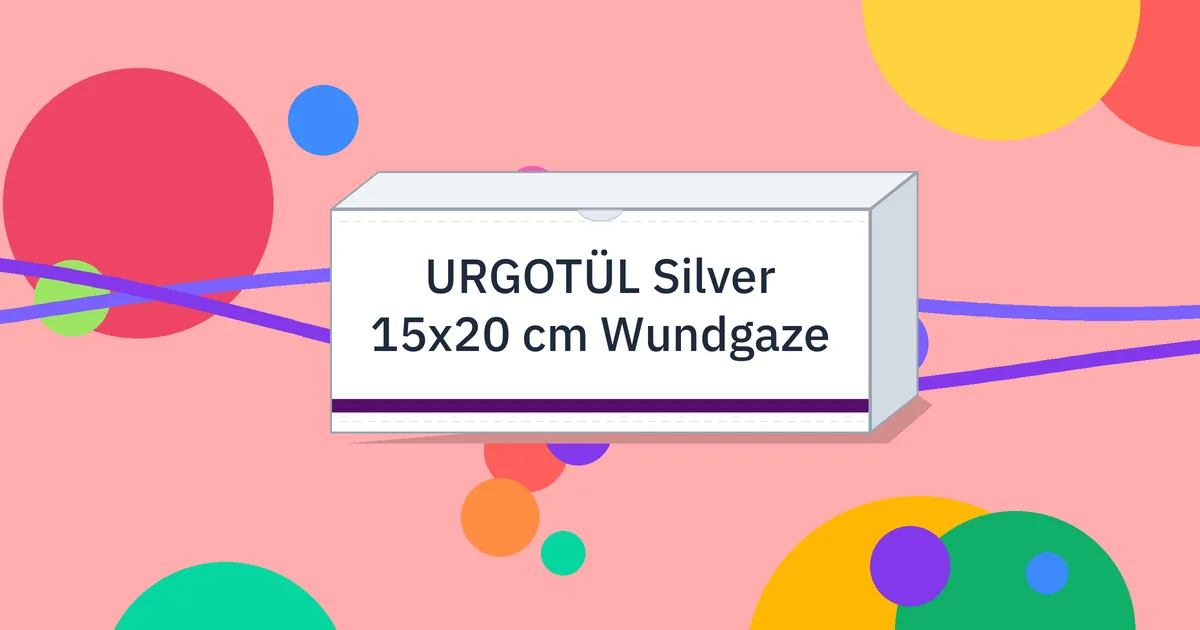 Symbolbild: Packung mit der Aufschrift URGOTÜL Silver 15x20 cm Wundgaze (PZN 19054866) – Verfügbarkeit und Bezug in Apotheken in Frankfurt am Main