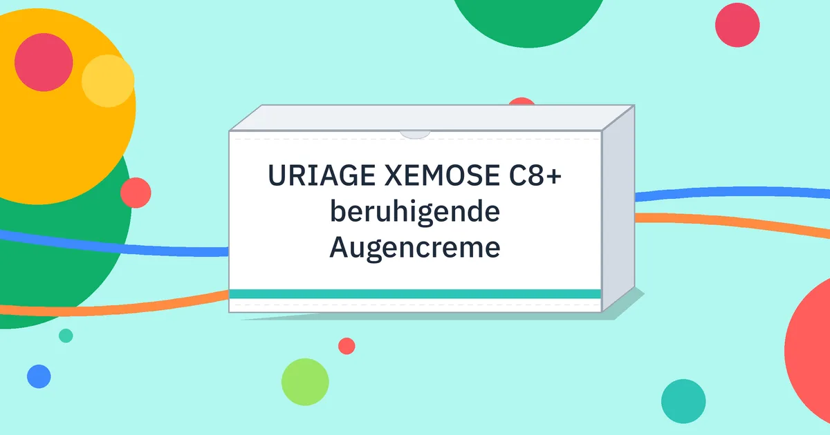 Symbolbild: Packung mit der Aufschrift URIAGE XEMOSE C8+ beruhigende Augencreme (PZN 20083413) – Verfügbarkeit und Bezug in Apotheken in Frankfurt am Main