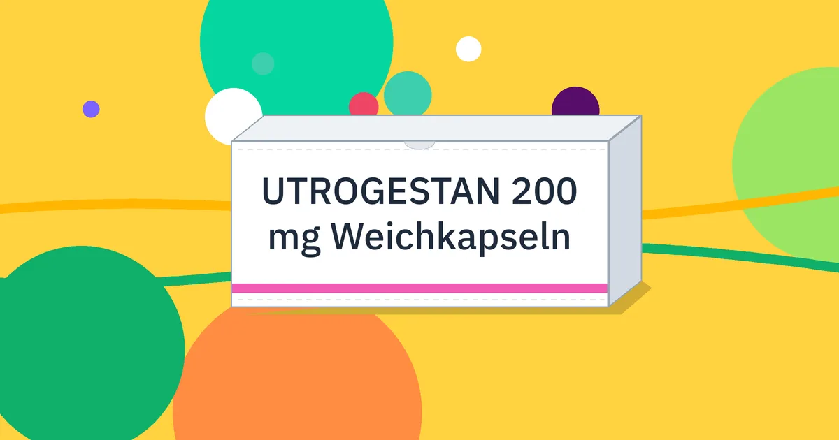 Symbolbild: Packung mit der Aufschrift UTROGESTAN 200 mg Weichkapseln (PZN 15383314) – Verfügbarkeit und Bezug in Apotheken in Frankfurt am Main