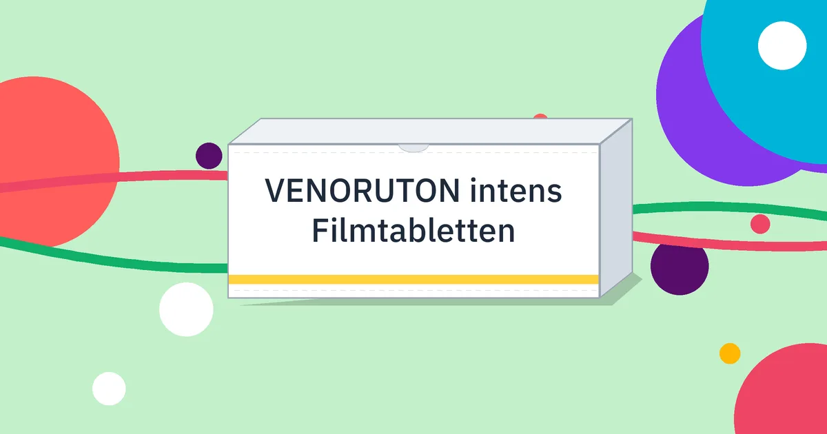 Symbolbild: Packung mit der Aufschrift VENORUTON intens Filmtabletten (PZN 01867095) – Verfügbarkeit und Bezug in Apotheken in Frankfurt am Main