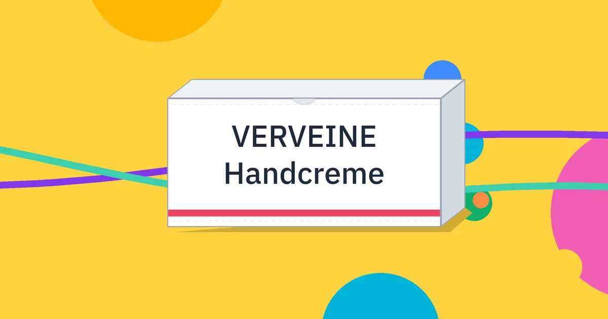 Symbolbild: Packung mit der Aufschrift VERVEINE Handcreme (PZN 20780276) – Verfügbarkeit und Bezug in Apotheken in Frankfurt am Main