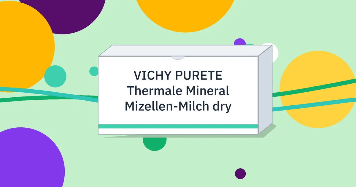 Symbolbild: Packung mit der Aufschrift VICHY PURETE Thermale Mineral Mizellen-Milch dry (PZN 15211317) – Verfügbarkeit und Bezug in Apotheken in Frankfurt am Main