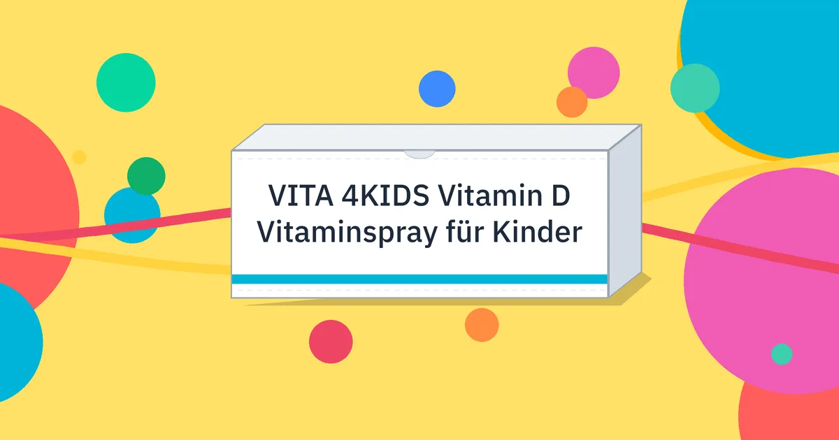 Symbolbild: Packung mit der Aufschrift VITA 4KIDS Vitamin D Vitaminspray für Kinder (PZN 15592130) – Verfügbarkeit und Bezug in Apotheken in Frankfurt am Main