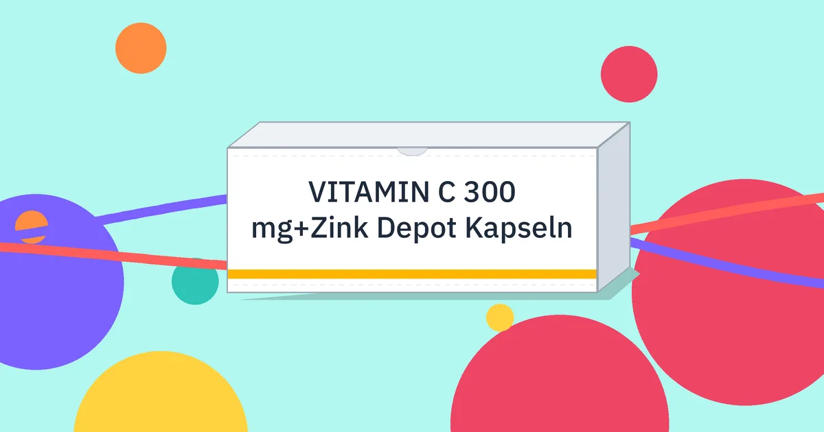 Symbolbild: Packung mit der Aufschrift VITAMIN C 300 mg+Zink Depot Kapseln (PZN 03061284) – Verfügbarkeit und Bezug in Apotheken in Frankfurt am Main