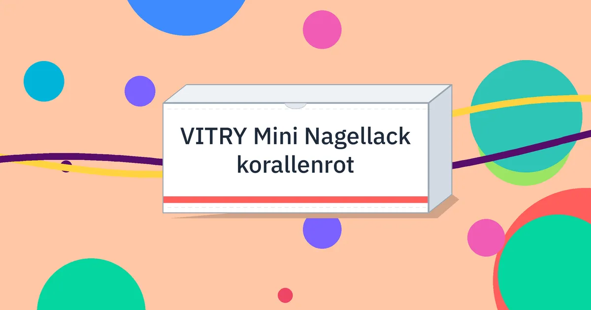 Symbolbild: Packung mit der Aufschrift VITRY Mini Nagellack korallenrot (PZN 05112749) – Verfügbarkeit und Bezug in Apotheken in Frankfurt am Main