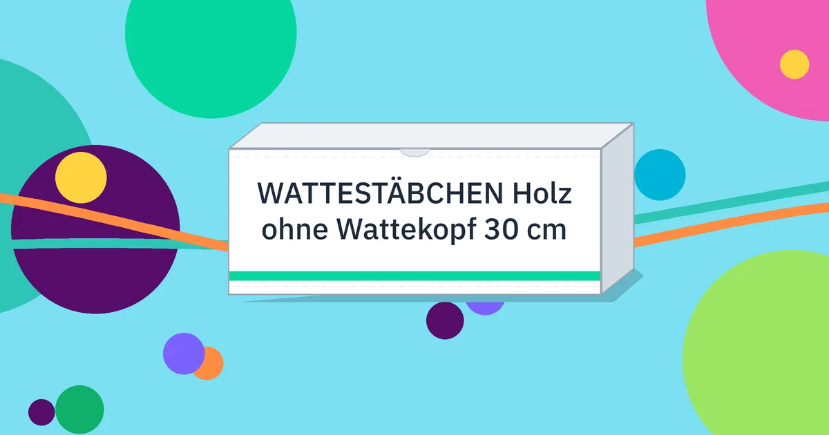 Symbolbild: Packung mit der Aufschrift WATTESTÄBCHEN Holz ohne Wattekopf 30 cm (PZN 05956720) – Verfügbarkeit und Bezug in Apotheken in Frankfurt am Main